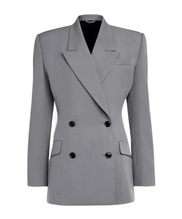 Alaïa Double-breasted Gabardine Blazer