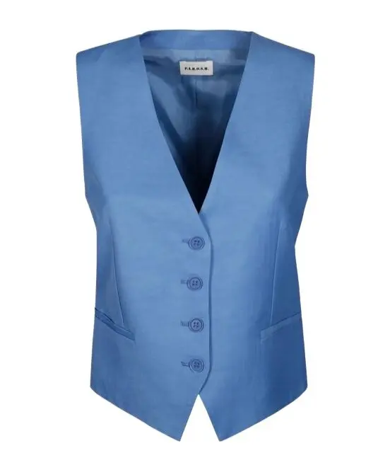 P.a.r.o.s.h Button-up Vest - Blue