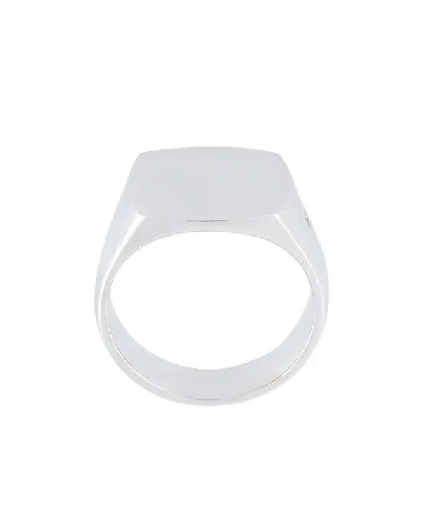 Tom Wood Cushion Signet Ring - White