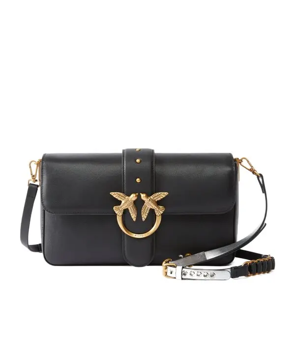 Pinko Love One Slouchy Medium Handbag - Black
