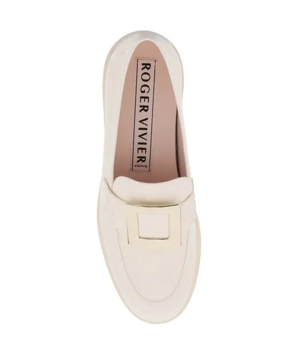 ROGER VIVIER Round Toe Buckled Loafers