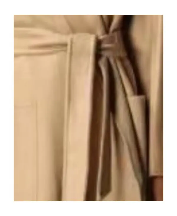Max Mara Lapel Belted Long Sleeve Coat - Brown