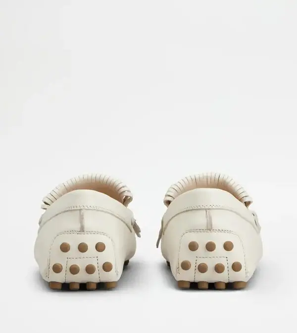 TOD'S Leather Loafers With Fringe Detailing