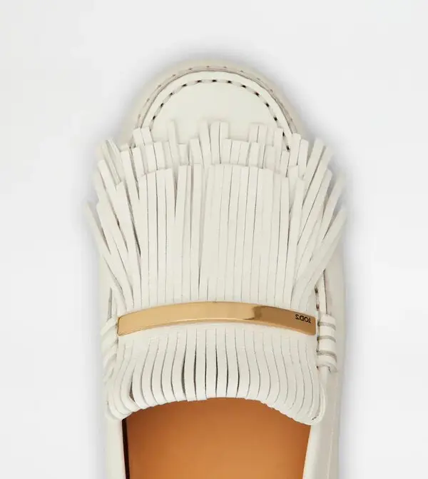 TOD'S Leather Loafers With Fringe Detailing