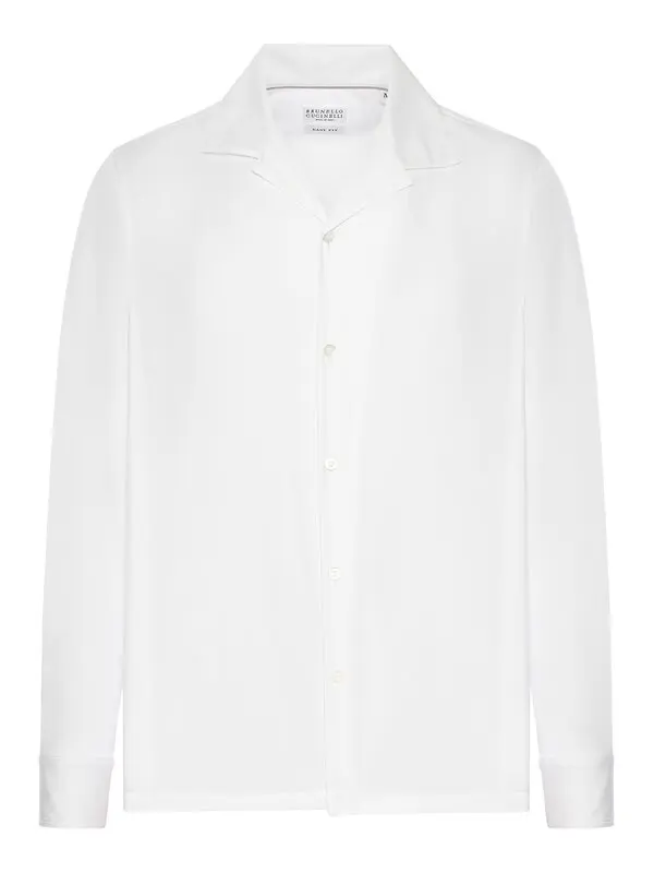 Brunello Cucinelli Buttoned Long-sleeved Shirt - White