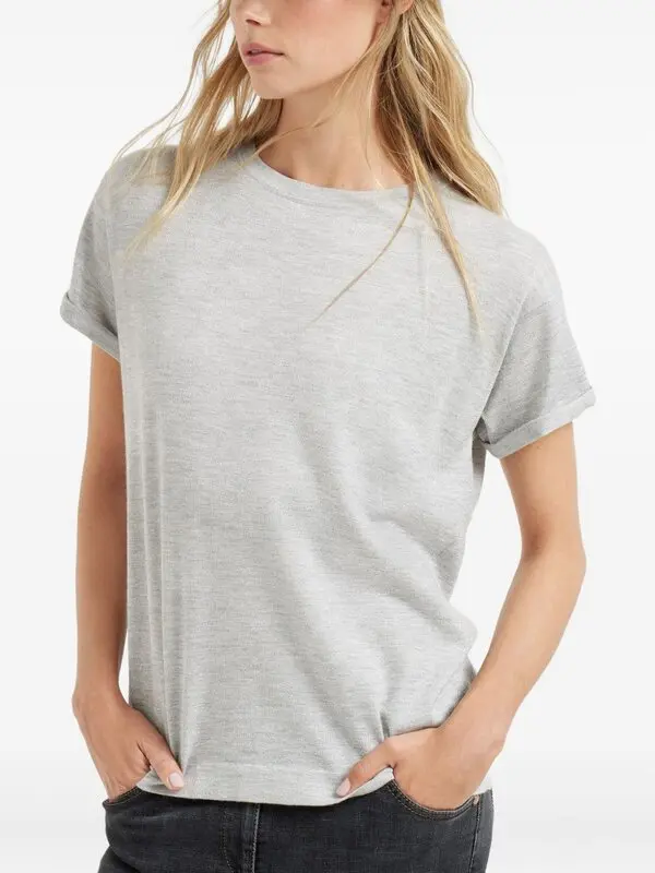 Brunello Cucinelli Short-sleeved Crewneck T-shirt - Grey