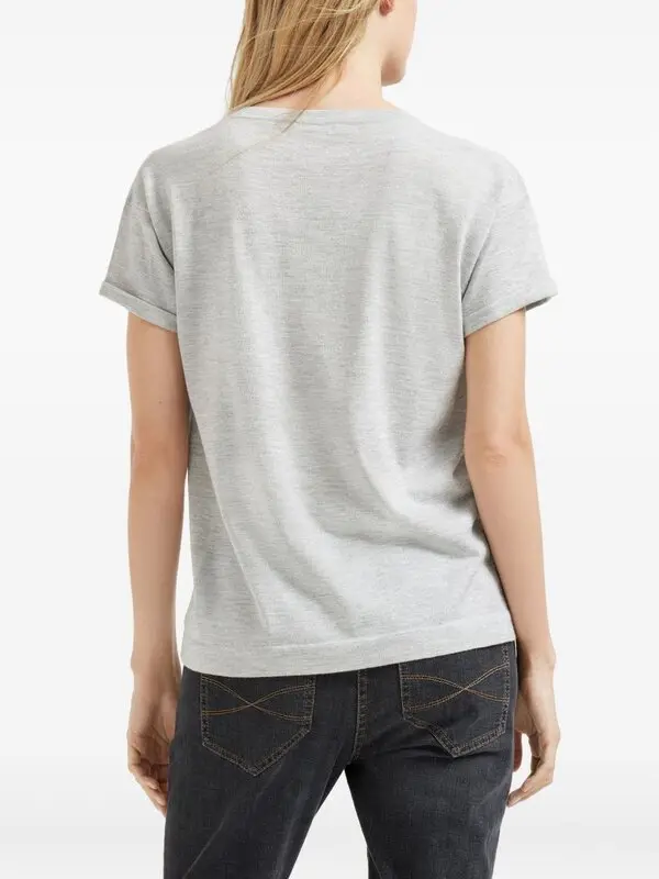 Brunello Cucinelli Short-sleeved Crewneck T-shirt - Grey