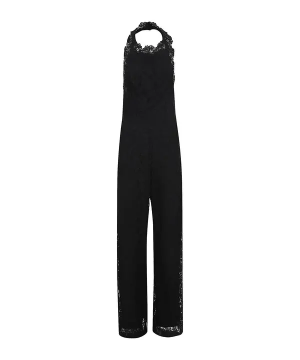 Ermanno Scervino Lace Halter-neck Jumpsuit - Black