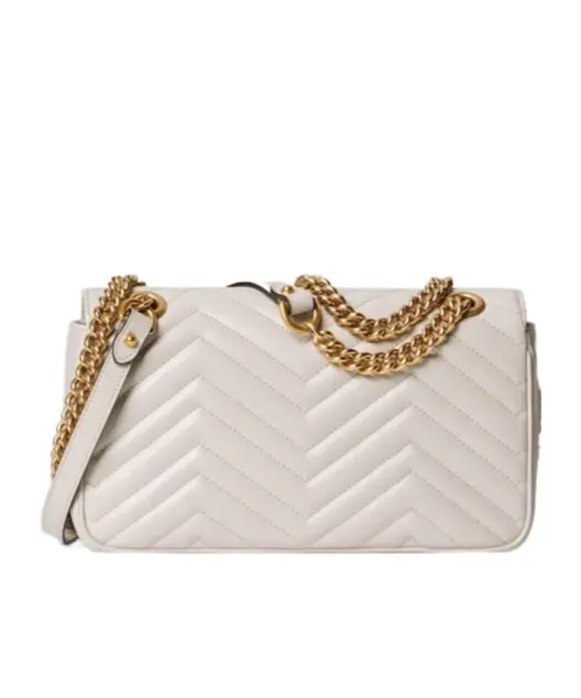Gucci Gg Marmont Small Shoulder Bag - Light Gray
