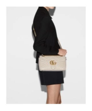 Gucci Gg Marmont Small Shoulder Bag - Light Gray