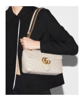Gucci Gg Marmont Small Shoulder Bag - Light Gray