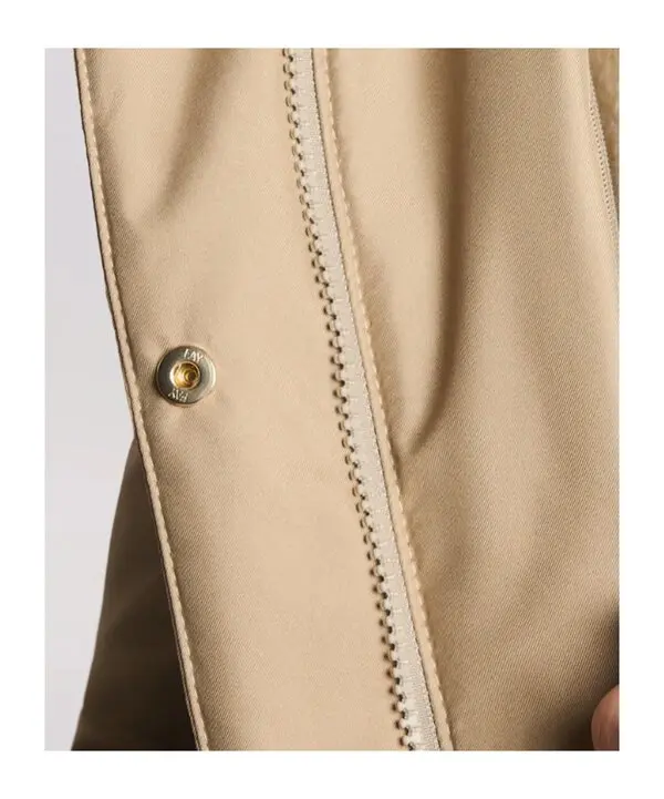 FAY Technical Gabardine Toggle Hooded Coat - Beige