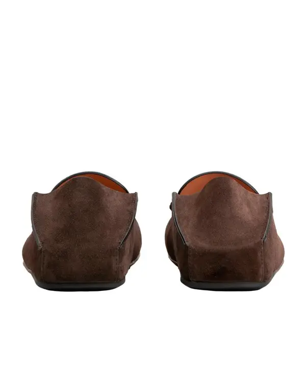 TOD'S Gommino Suede Slip-on Loafers - Brown