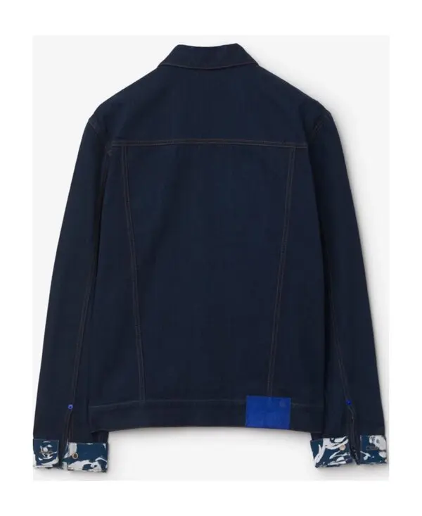Burberry Logo Patch Buttoned Denim Jacket - No