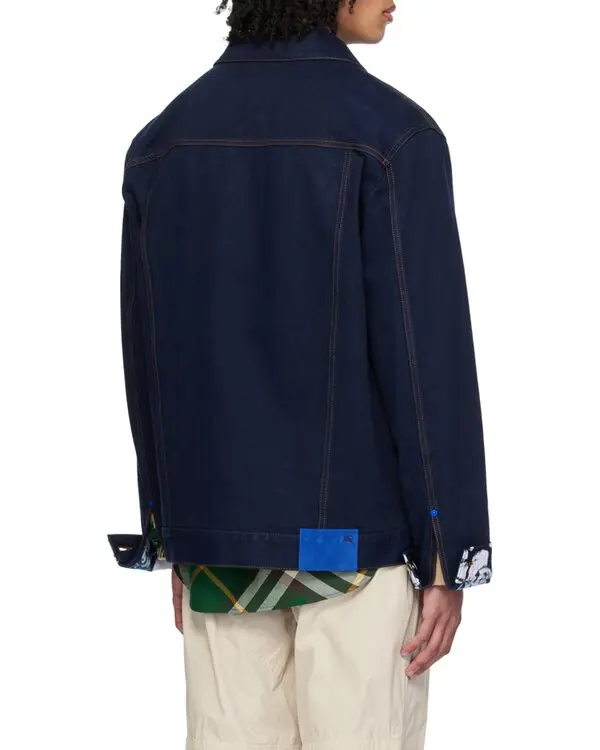 Burberry Logo Patch Buttoned Denim Jacket - No