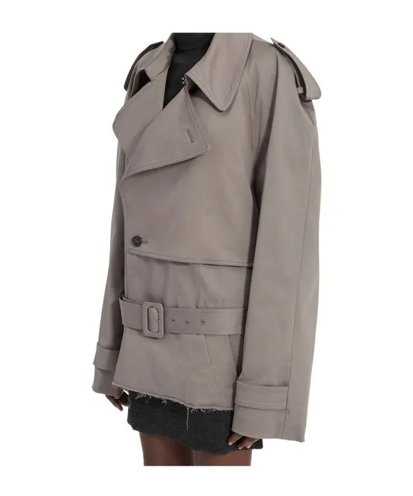 MAISON MARGIELA Double Breasted Trench Jacket - Gray