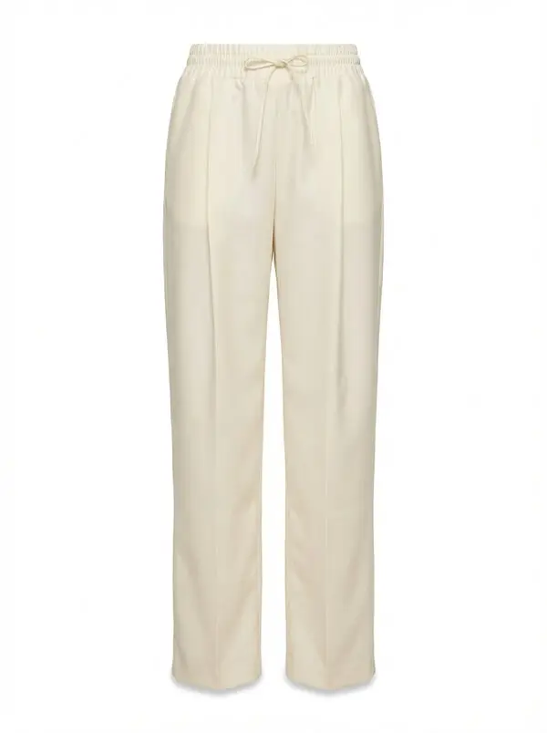 AYA MUSE Ribbed Elastic Waist Trousers