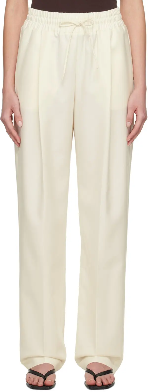 AYA MUSE Ribbed Elastic Waist Trousers