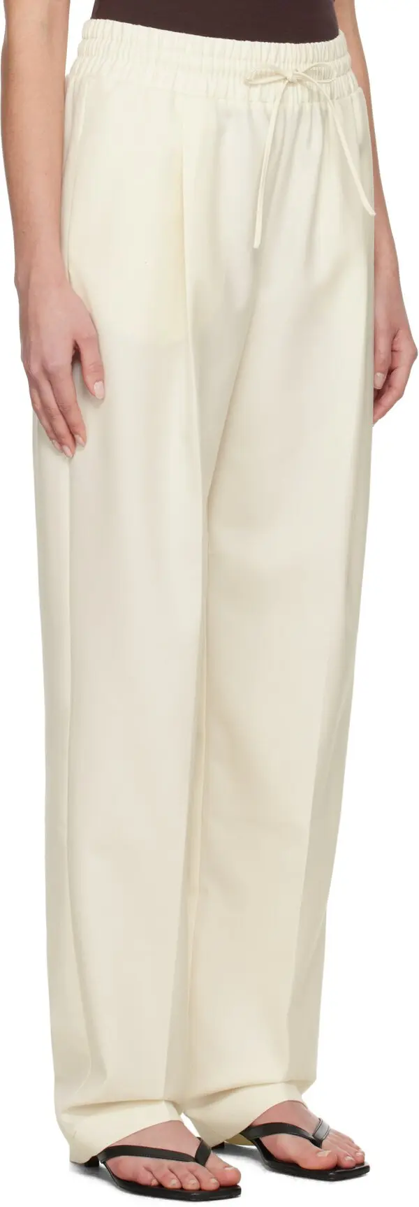 AYA MUSE Ribbed Elastic Waist Trousers