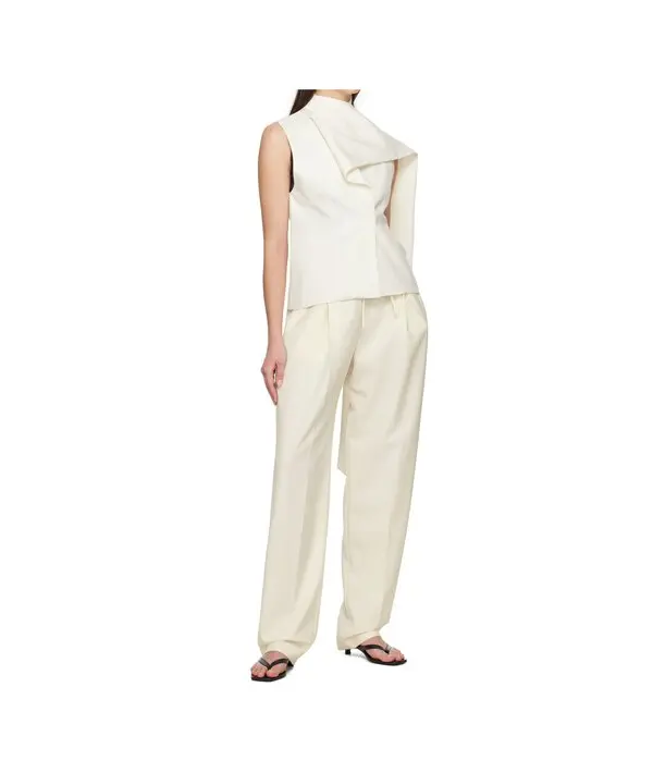 AYA MUSE Ribbed Elastic Waist Trousers
