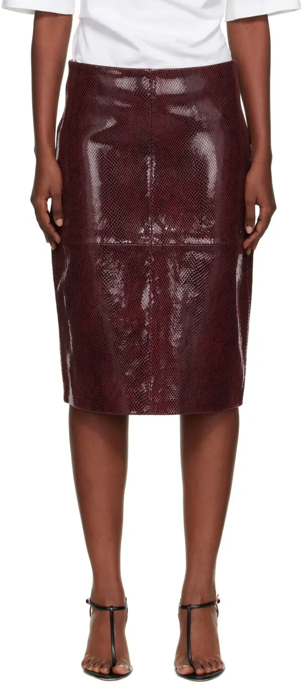 RÓHE High-waisted Midi Skirt - Brown