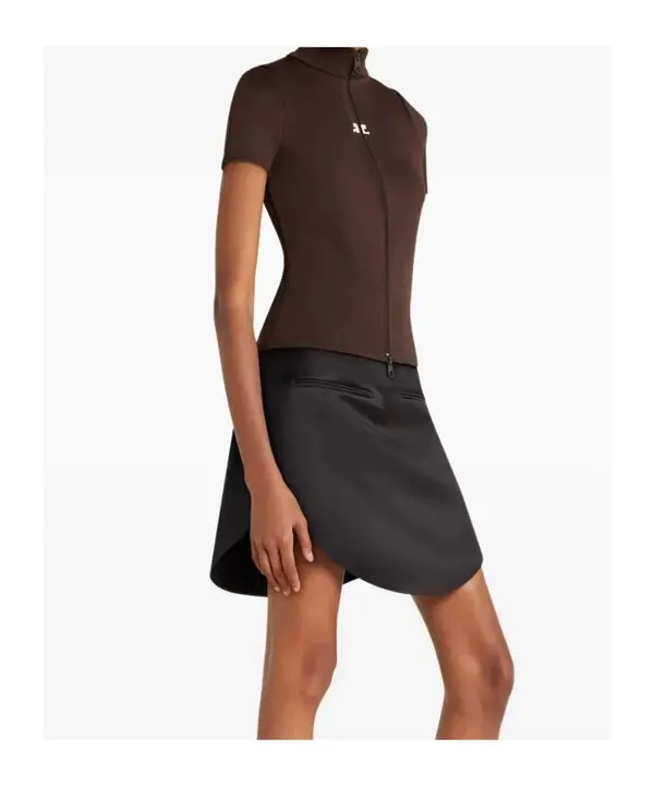 COURREGES Interlock Zipped Top - Green