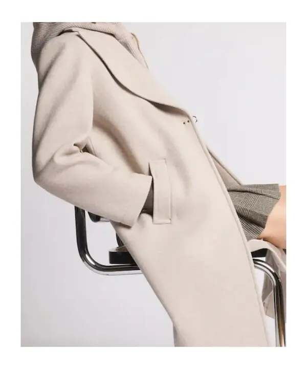 FAY Double Wool Jersey Coat - Light Brown