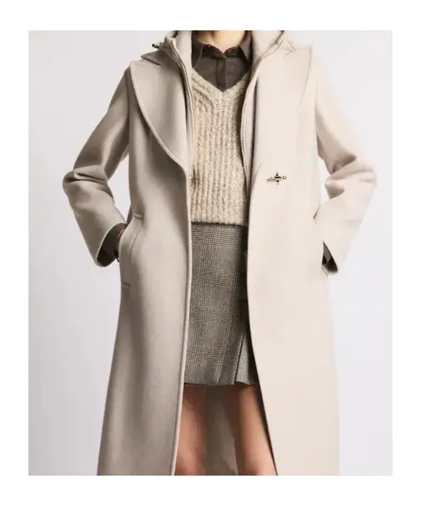 FAY Double Wool Jersey Coat - Light Brown