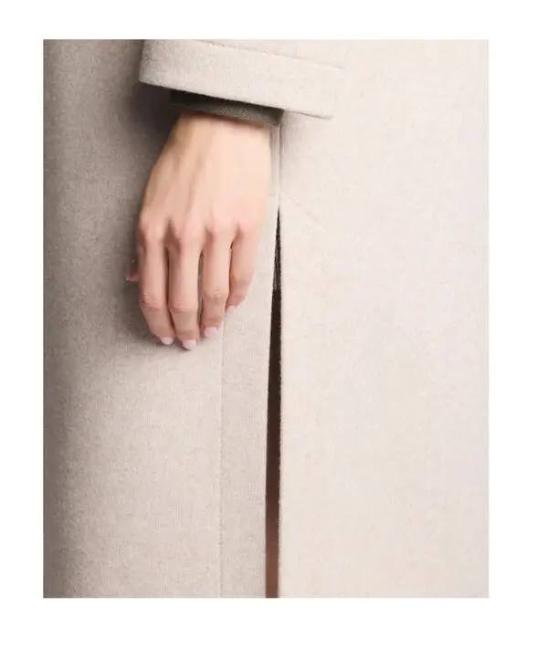 FAY Double Wool Jersey Coat - Light Brown