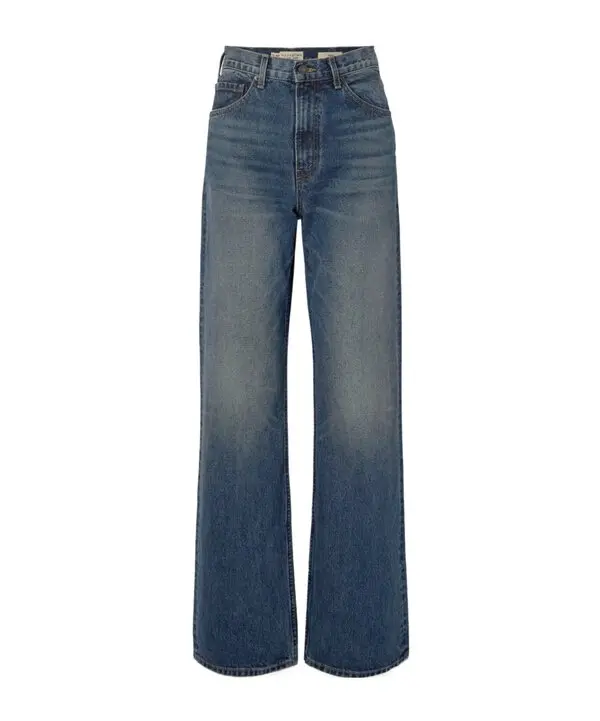 NILI LOTAN Mitchell Denim Trousers With Belt Loops