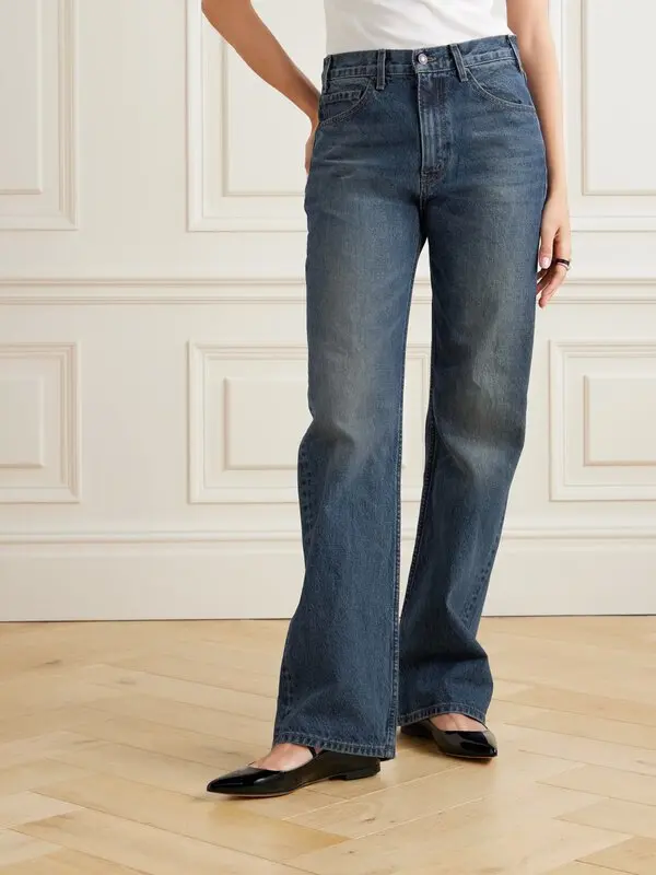 NILI LOTAN Mitchell Denim Trousers With Belt Loops