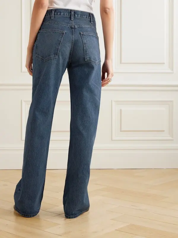 NILI LOTAN Mitchell Denim Trousers With Belt Loops