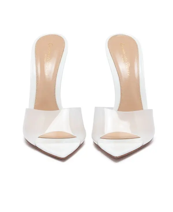 GIANVITO ROSSI Transparent Stiletto Sandals - White