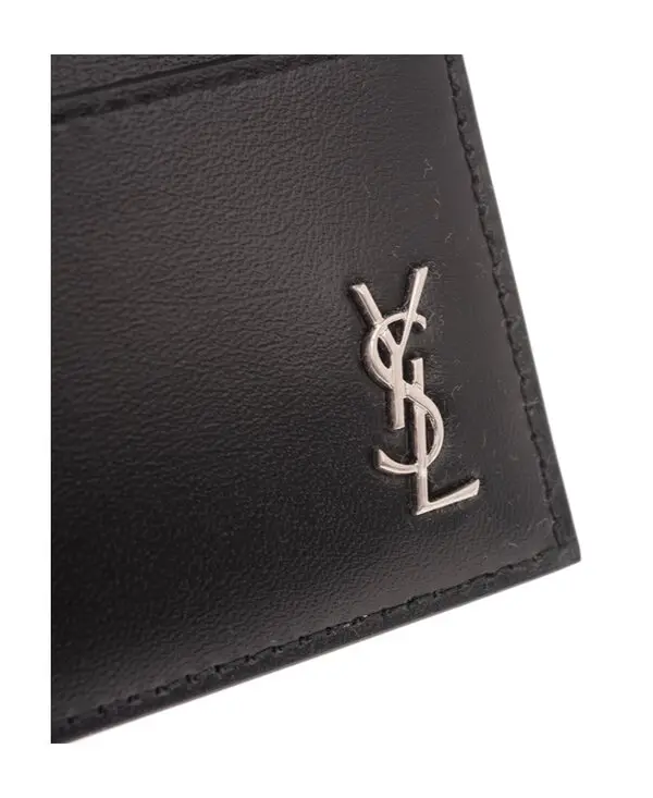 Saint Laurent Tiny Monogram Card Case - Black