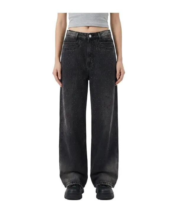 Marissa Chiara Embellished Wide Leg Jeans