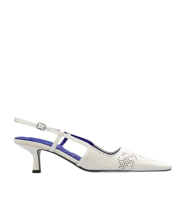 Burberry Chisel Slingback Pumps - White