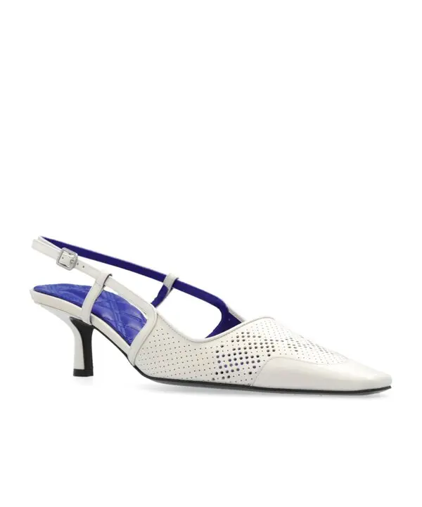 Burberry Chisel Slingback Pumps - White