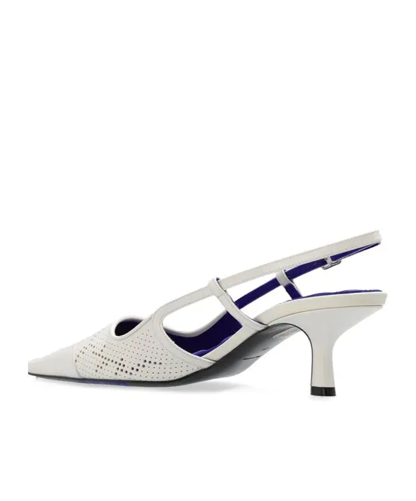 Burberry Chisel Slingback Pumps - White