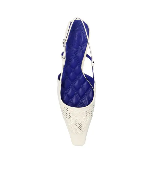 Burberry Chisel Slingback Pumps - White