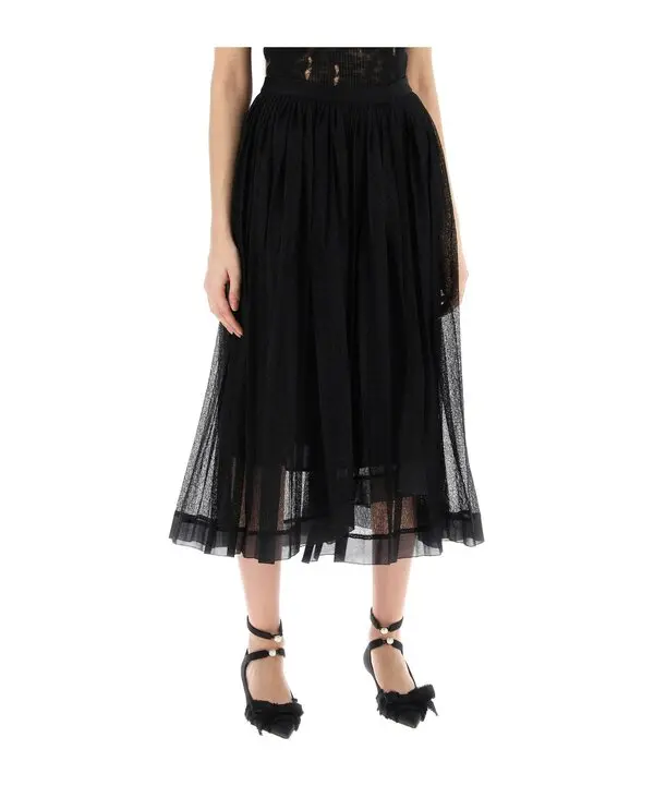 Dior Asymmetric Wrap Skirt With Horn Cut Details
