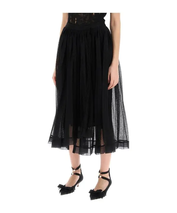 Dior Asymmetric Wrap Skirt With Horn Cut Details