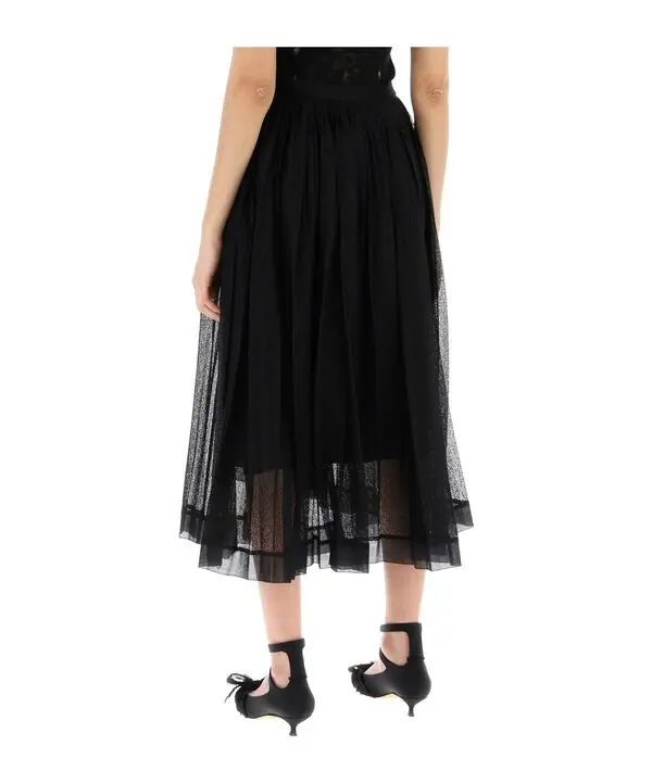 Dior Asymmetric Wrap Skirt With Horn Cut Details