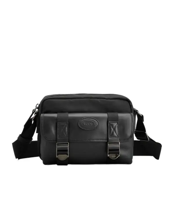 TOD'S Zipper Messenger Bag - Black