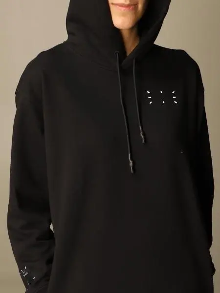 Alexander McQueen Logo Print Hooded Dress