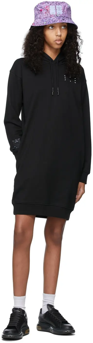 Alexander McQueen Logo Print Hooded Dress