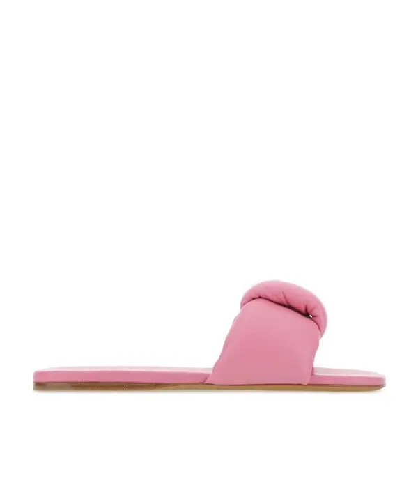 Miu Miu Padded Slip-on Sandals With Bow Detailing