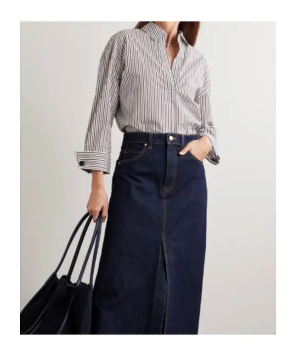 Veronica Beard Draymond Striped Poplin Shirt
