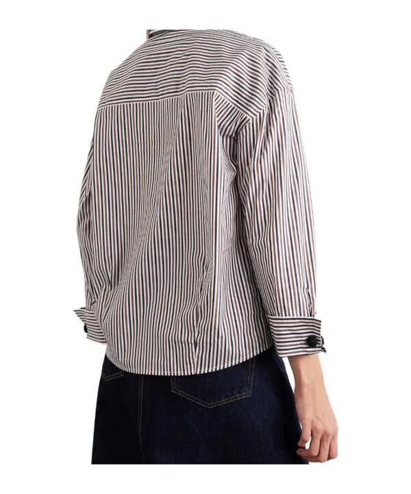 Veronica Beard Draymond Striped Poplin Shirt