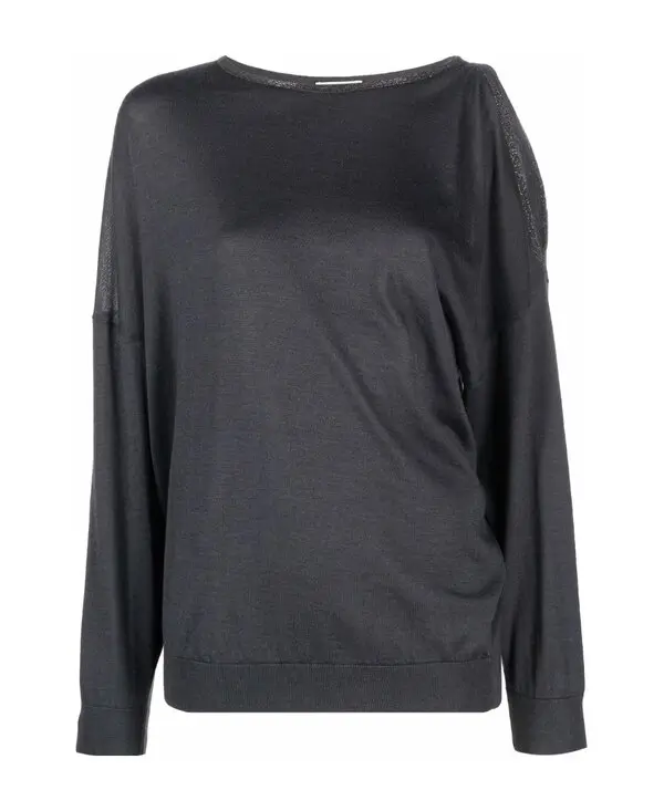 Brunello Cucinelli Cold Shoulder Jumper