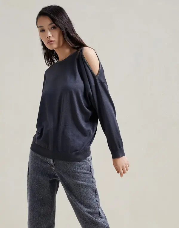 Brunello Cucinelli Cold Shoulder Jumper